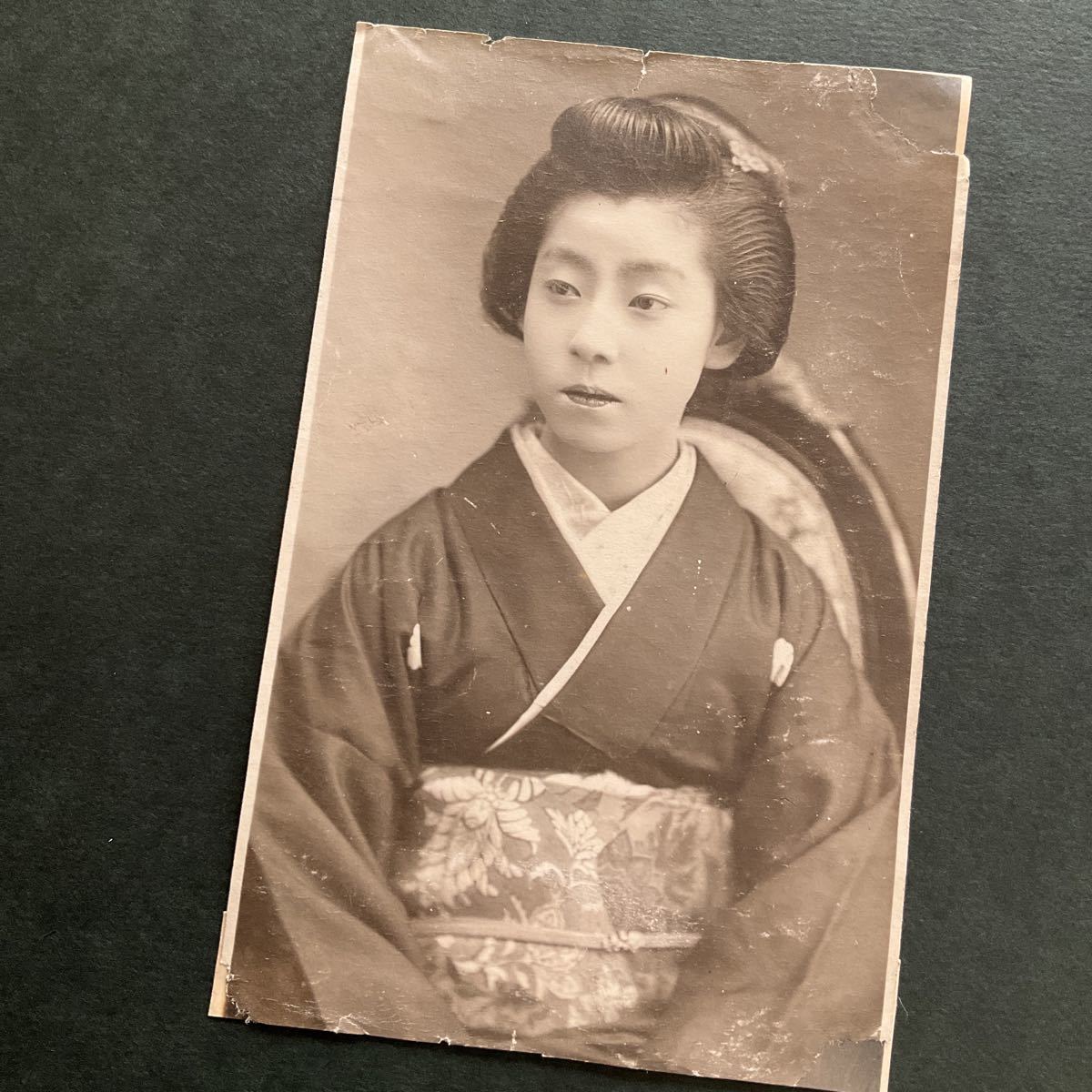 【全体的に状態が悪い】古写真 日本の美人 和服美人 日本髪 レトロ アンティークの落札情報詳細 - Yahoo!オークション落札価格検索 オークフリー