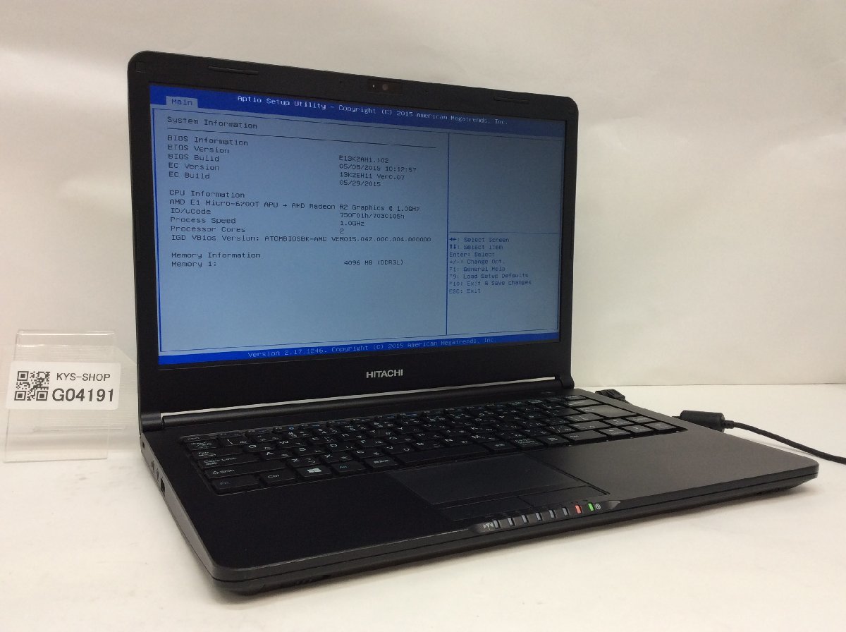 【傷や汚れあり】ジャンク/ HITACHI FLORA Se210 RK5 E13K2AH1.102 AMD E1 Micro-6200T メモリ4.1GB ストレージ無し 【G04191】の ...
