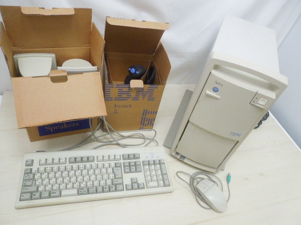 【全体的に状態が悪い】‡0411 Aptiva T94 2161-T94 パソコン レトロ IBM 部品取り 各種ソフト ジョイスティック ...