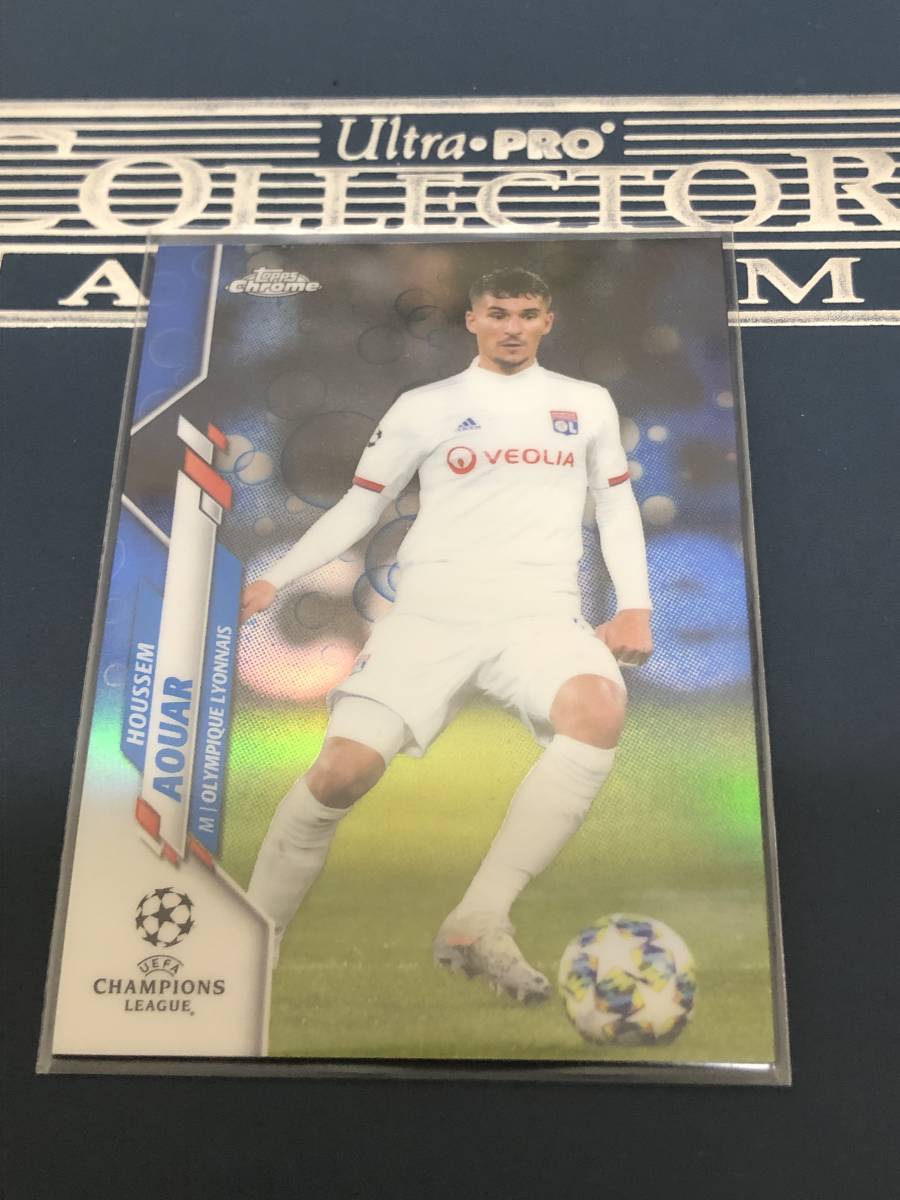 【目立った傷や汚れなし】2019-20 Topps Chrome UEFA Champions League Soccer Houssem Aouar Olympique Lyonnais ...