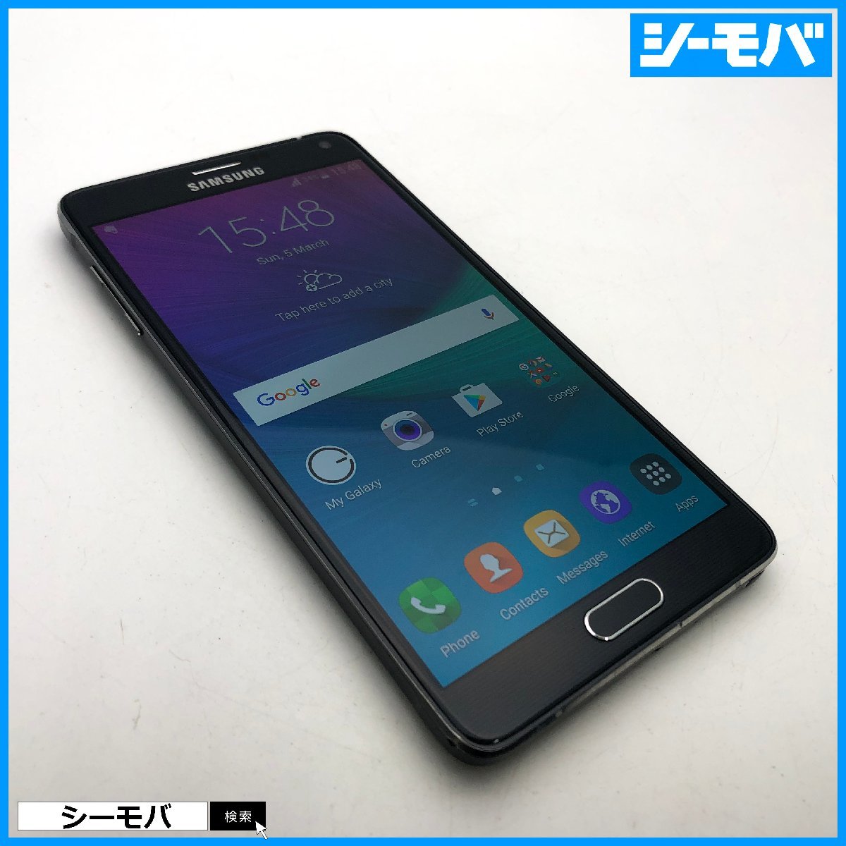 【傷や汚れあり】スマホ Samsung Galaxy Note 4 SM-N910F SIMフリー ブラック 中古 android ...
