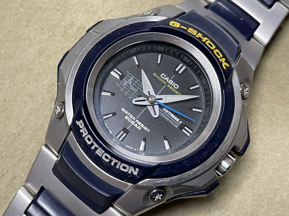 【傷や汚れあり】【1円スタート】カシオ Gショック CASIO G-SHOCK MT-G GC-2000 アナログ ネイビー系 ステンレス ...