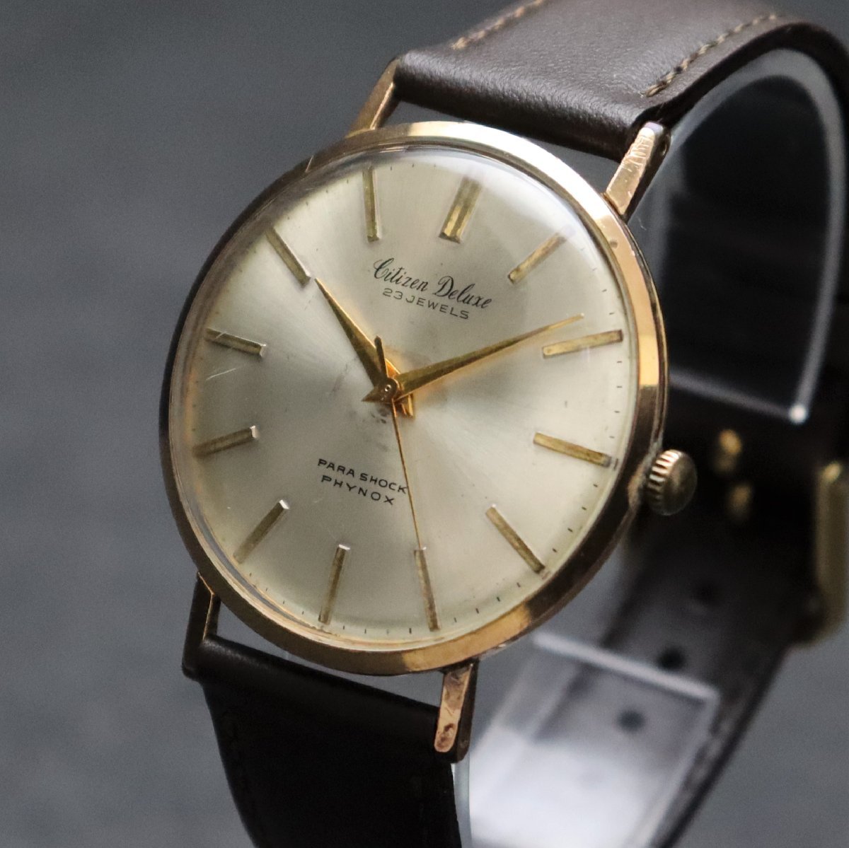 【やや傷や汚れあり】Citizen Deluxe シチズン デラックス 515701 手巻き 23石 CGPケース 1950-1960年代製造 ...