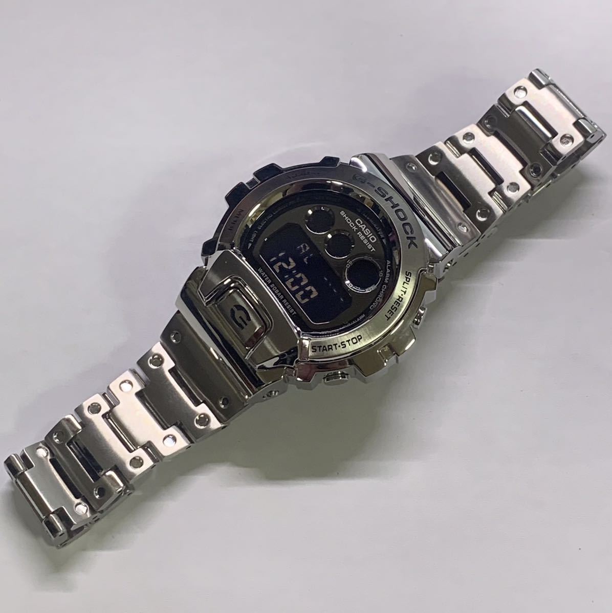 【未使用】G-SHOCK Gショック ジーショック CASIO カシオ デジタル 腕時計 gm6900-1dr ステンレスフルメタルカスタム ...