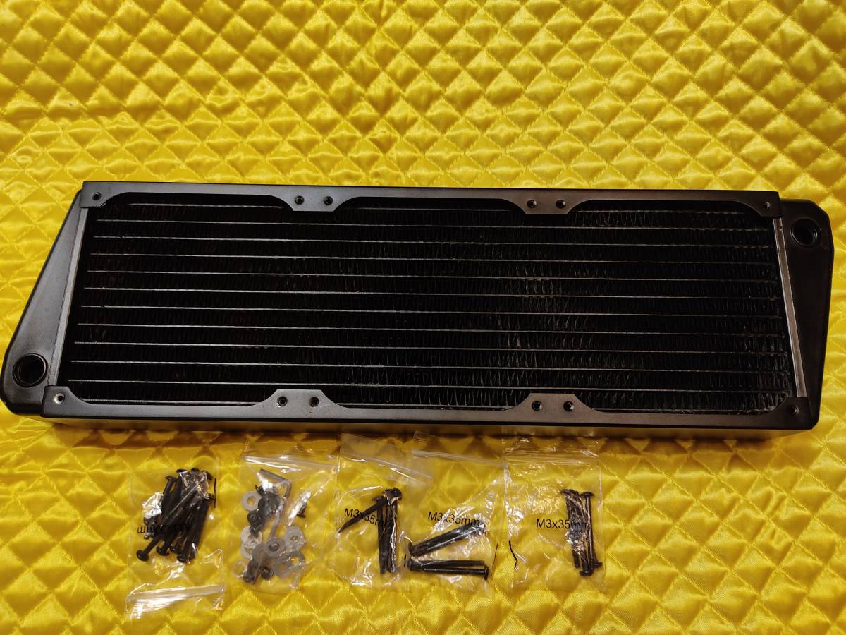 【傷や汚れあり】Alphacool NexXxoS ST45 Full Copper X-Flow 360mm radiator 360 ...