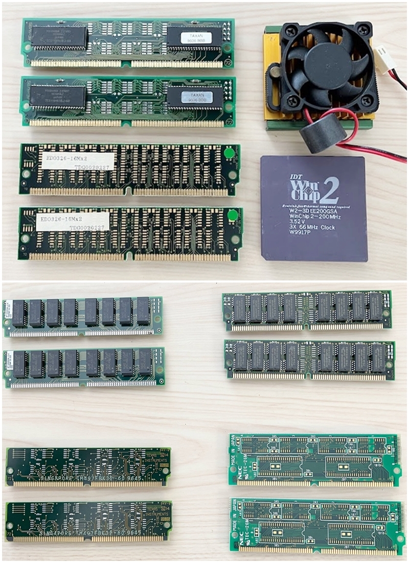 【目立った傷や汚れなし】Socket7 CPU WinChip2 + EDOメモリx12枚★現状渡しの落札情報詳細 - ヤフオク落札価格検索 ...