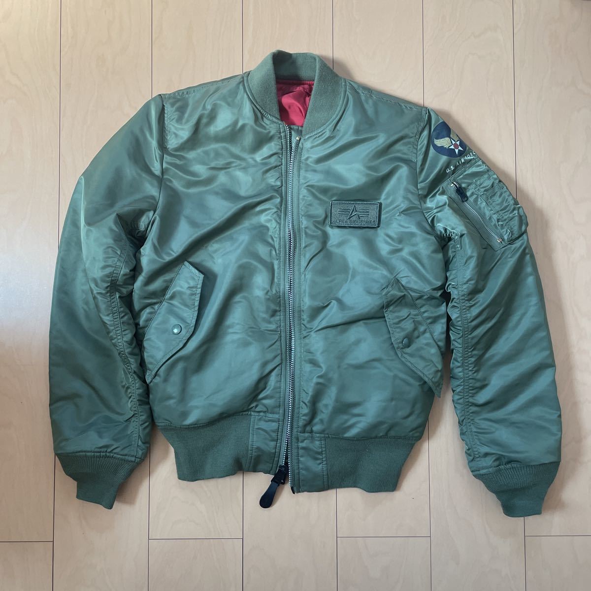 【未使用】フライトジャケット MA-1 ALPHA ALPHA INDUSTRIES アルファMA-1 MEDIUM グリーンオリーブの落札情報詳細 - ヤフオク落札価格検索 オークフリー