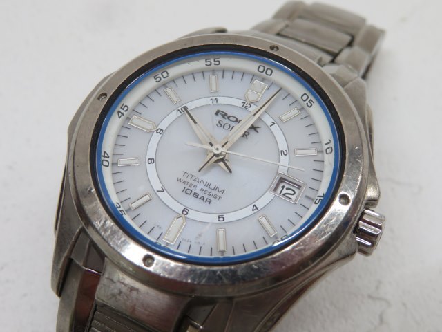 【傷や汚れあり】☆SEIKO ALBA V146-0BJ0 ソーラー腕時計 ALBA ROOX SOLAR TITANIUM アナログ3針 ...