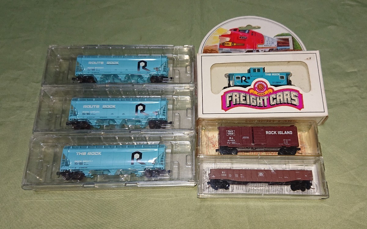 【やや傷や汚れあり】rock island freight car ロックアイランド 貨車 6両 micro trains inter ...