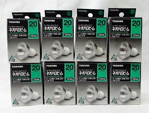 【未使用】未使用 8個セット JR12V20W/K5FEZ 広角 TOSHIBA ネオハロビーム ローボルトハロゲンランプ 20W 12V用 EZ10口金の落札情報詳細 - Yahoo ...