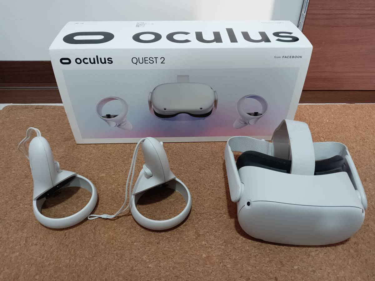 【目立った傷や汚れなし】動作品 Linkケーブル付 Oculus quest2 64GB オキュラスクエスト2 VRヘッドセットの落札情報詳細 - ヤフオク落札価格検索 オークフリー