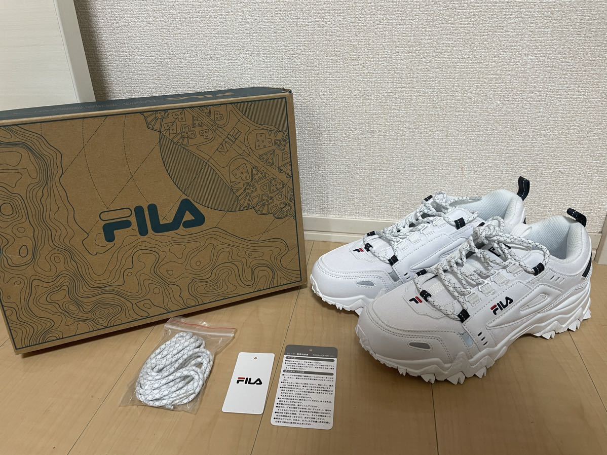 【目立った傷や汚れなし】FILA フィラ OAKMONT オークモント TR F51490125 スニーカー ホワイト 25.5cmの落札情報詳細 - ヤフオク落札価格検索 オークフリー
