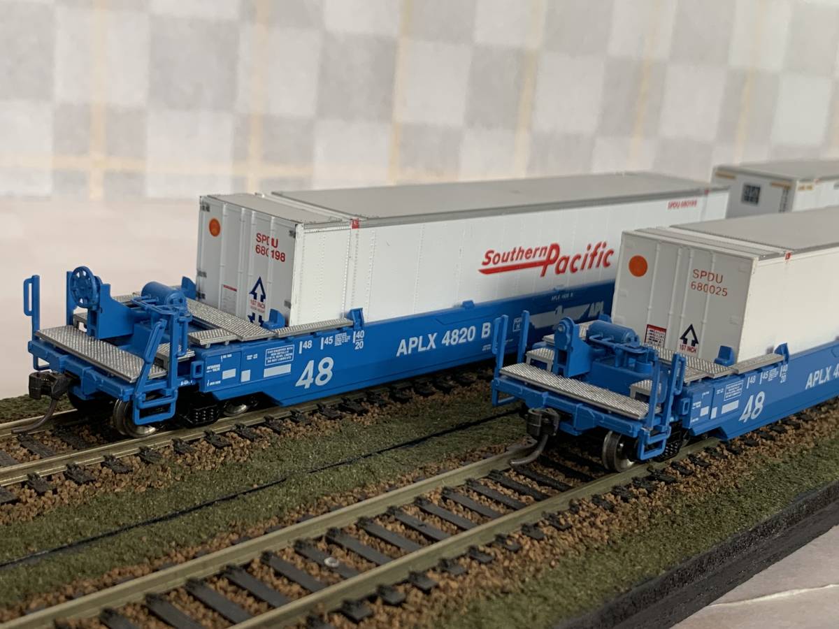 【目立った傷や汚れなし】HO 83. Double Stack Container Car, Thrall Double Stack 5 ...