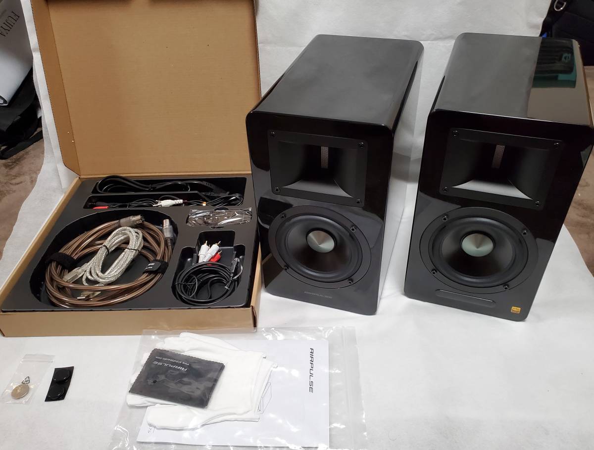 【目立った傷や汚れなし】AIRPULSE A100 エアパルス BT5.0/BKHG（ペア）DAC内蔵アクティブスピーカー ブラックハイグロス ...
