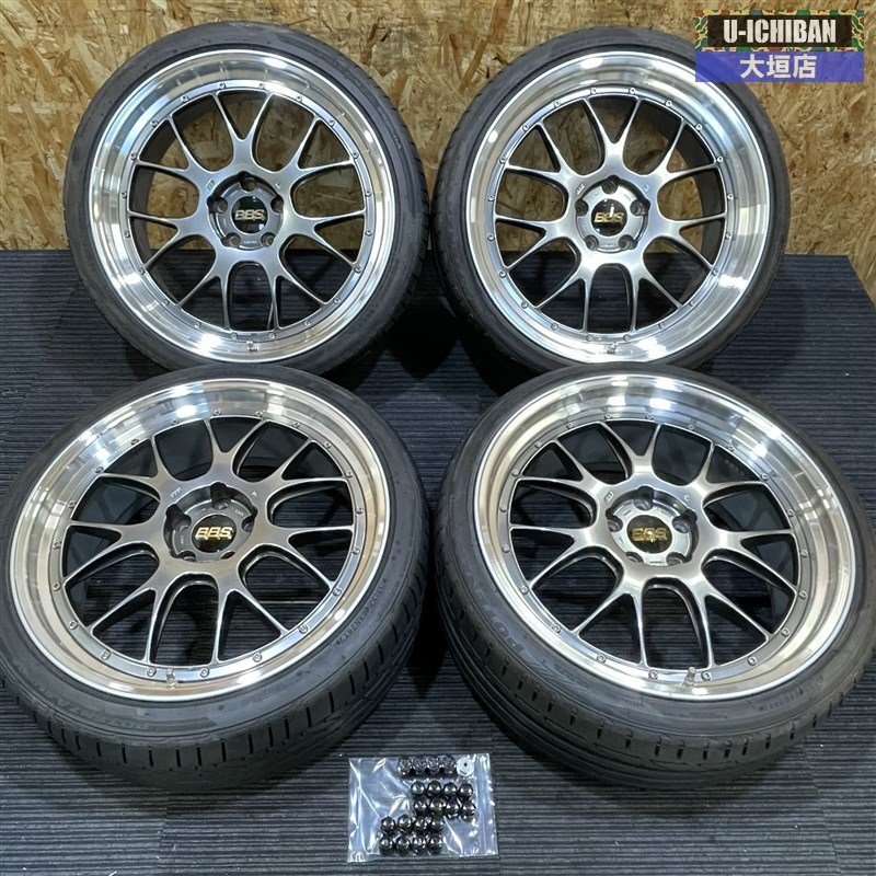 【やや傷や汚れあり】美品バリ溝 レクサスLS 鍛造 BBS LM325 326 LM 21インチ 9J +32 10J +35 5H 120 DB DBK ブリヂストン 245/35R21 ...
