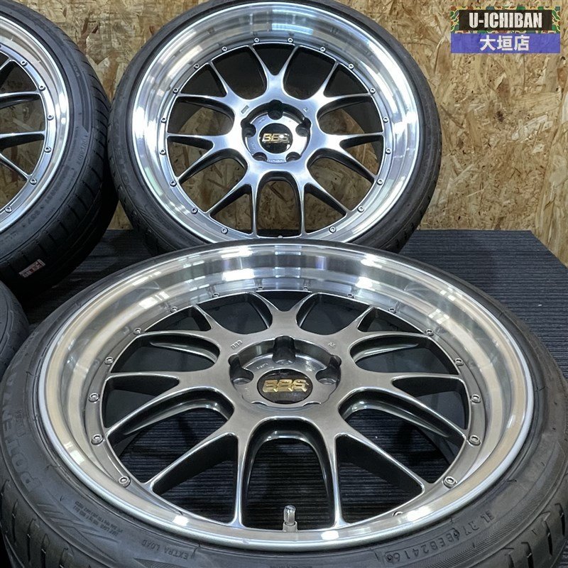【やや傷や汚れあり】美品バリ溝 レクサスLS 鍛造 BBS LM325 326 LM 21インチ 9J +32 10J +35 5H 120 DB DBK ブリヂストン 245/35R21 ...