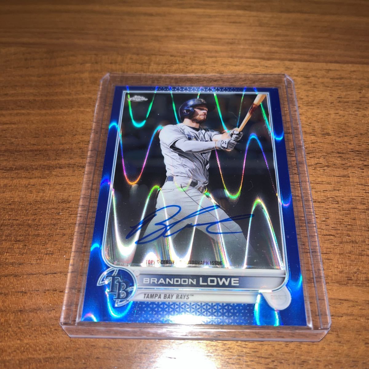 【目立った傷や汚れなし】2022 topps chrome BRANDON LOWE autograph /150 blue ...