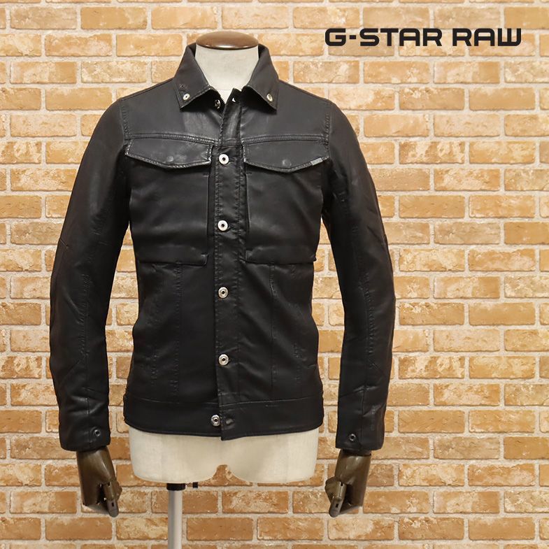 【未使用】1円/G-STAR RAW/XSサイズ/エコレザー ブルゾン VODAN-R 3D SLIM GPL JKT D12653-5355-990 ワイルド 渋い 新品/黒/ブラック ...
