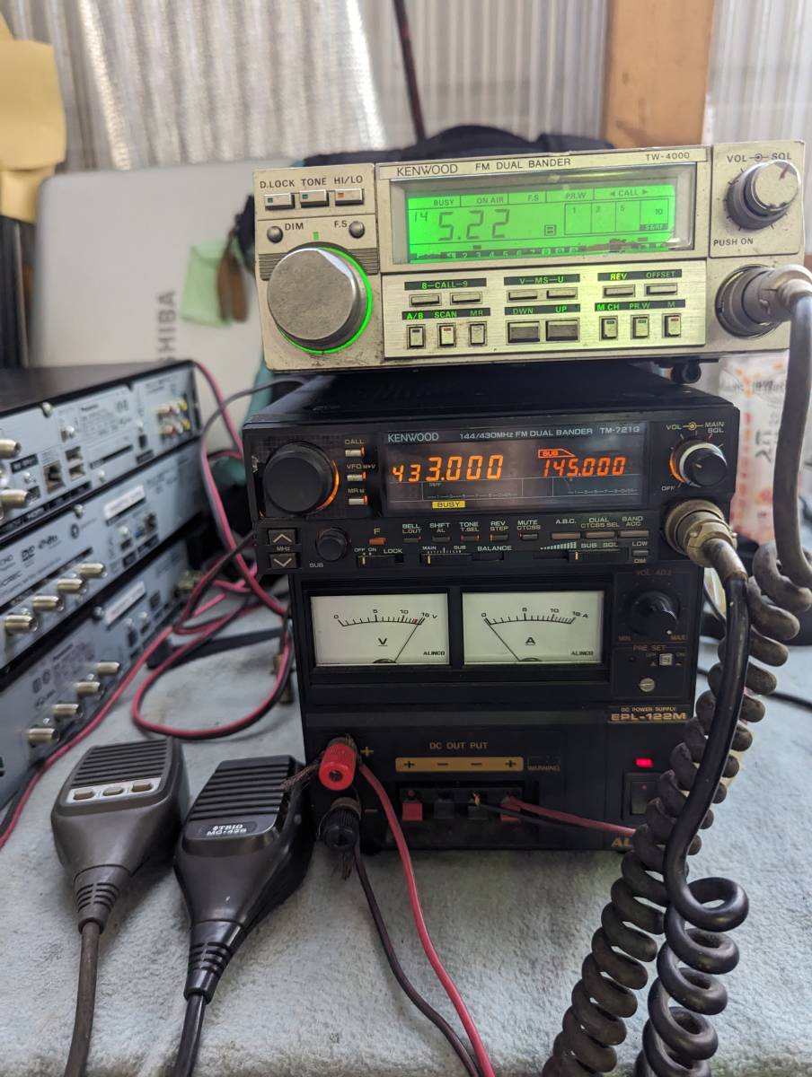 【傷や汚れあり】KENWOOD TW-4000 TM+721G 144MHz/430MHz 2台 無線機 モービル アマチュア無線 ...