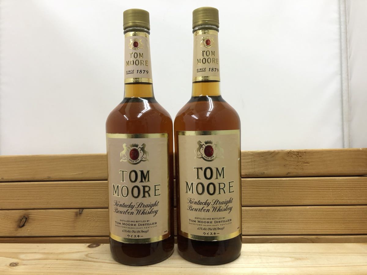 【未使用】トム ムーア 2本セット バーボン ウイスキー Bourbon Whiskey TOM MOORE 750ml 43%の落札情報詳細 ...