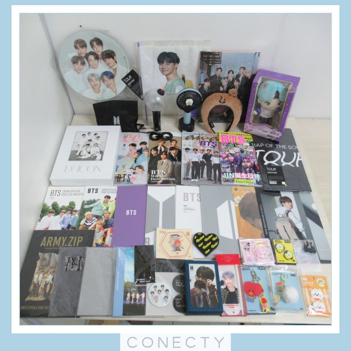 【傷や汚れあり】防弾少年団 BTS グッズ/Dicon 写真集/会報/プレミアムフォト/ペンライト アミボム/うちわ/BT21 等/シュガ ...