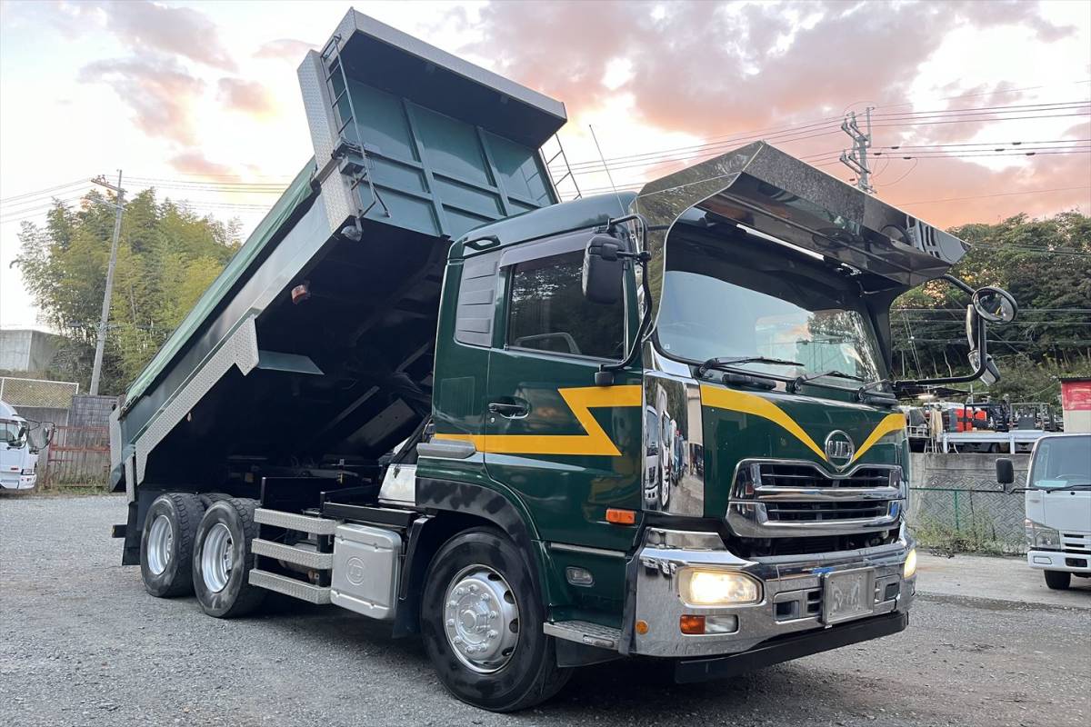 【傷や汚れあり】動画有！売り切り！H24年 UD クオン 10t ダンプ 末広 積載8200kg 10.8L ディーゼル 6速MT 電動コボレーン 検）ギガ プロフィア 兵庫小野市の落札情報 ...