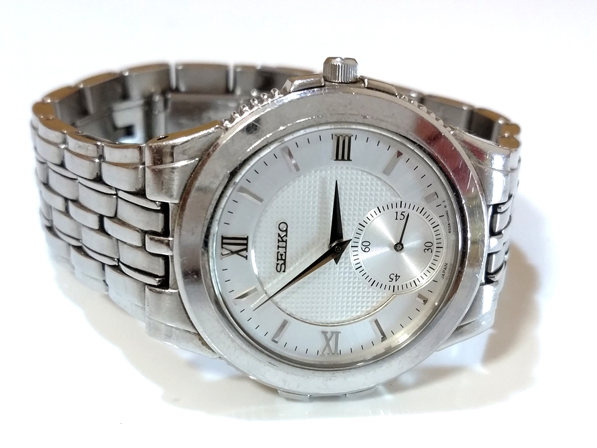 【傷や汚れあり】【 稼働中 】 SEIKO 6G28-00B0 Small Second Hand Quartz Wrist Watch ...