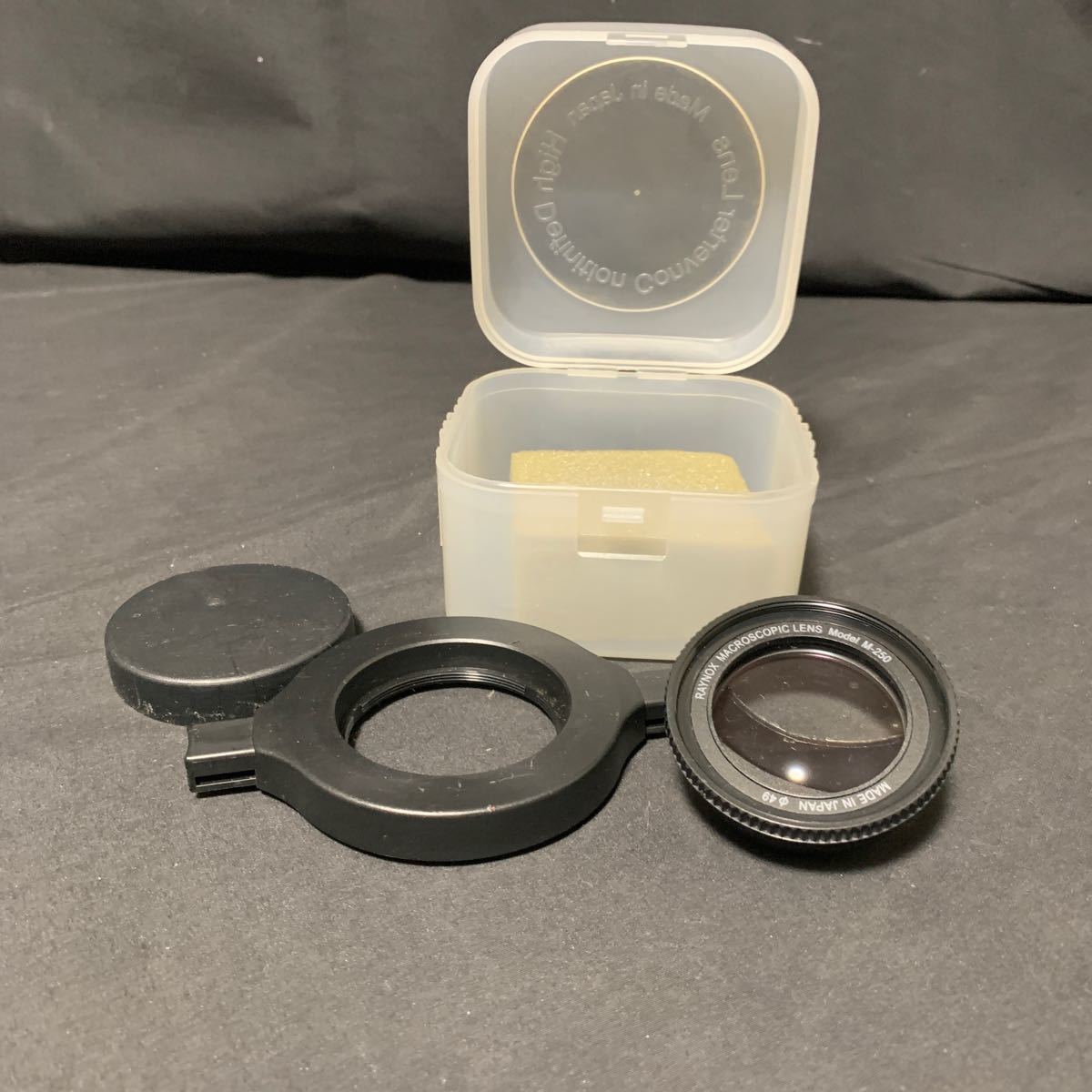【目立った傷や汚れなし】RAYNOX MACROSCOPIC LENS Model M-250 φ49 レイノックス コンバージョンレンズ ...