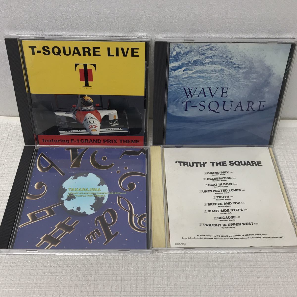 【やや傷や汚れあり】I1216B3 T-SQUARE CD 4巻セット 音楽 邦楽 SONY / LIVE featuring F-1 GRAND PRIX THEME / WAVE ...