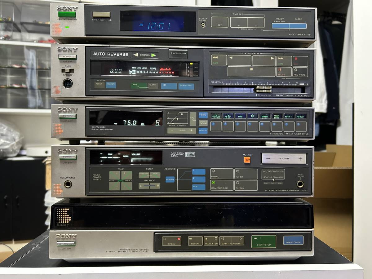 【全体的に状態が悪い】ソニー SONY システムコンポ リバティー PS-FL77 TA-V7 ST-V5 TC-V7 PT-V5セット 通電 ...