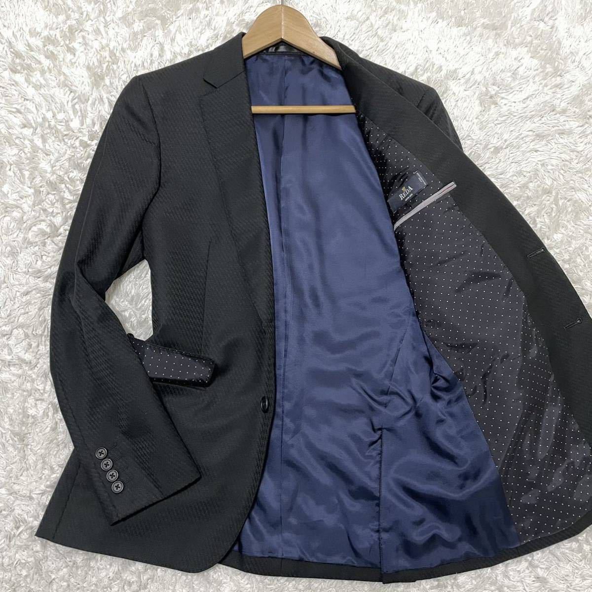 【未使用に近い】極美品★ポールスミス×レダ【美しいシルエット】Paul Smith REDA テーラードジャケット Super130'S ウール 裏地 ドット 黒 ブラック Mの落札情報詳細 ...
