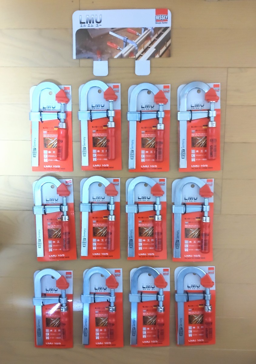 【未使用】1カートン 12個入り ベッセイ BESSEY U字型 クランプ LMU10/5 ①622 開き 100mm フトコロ 50mm ...