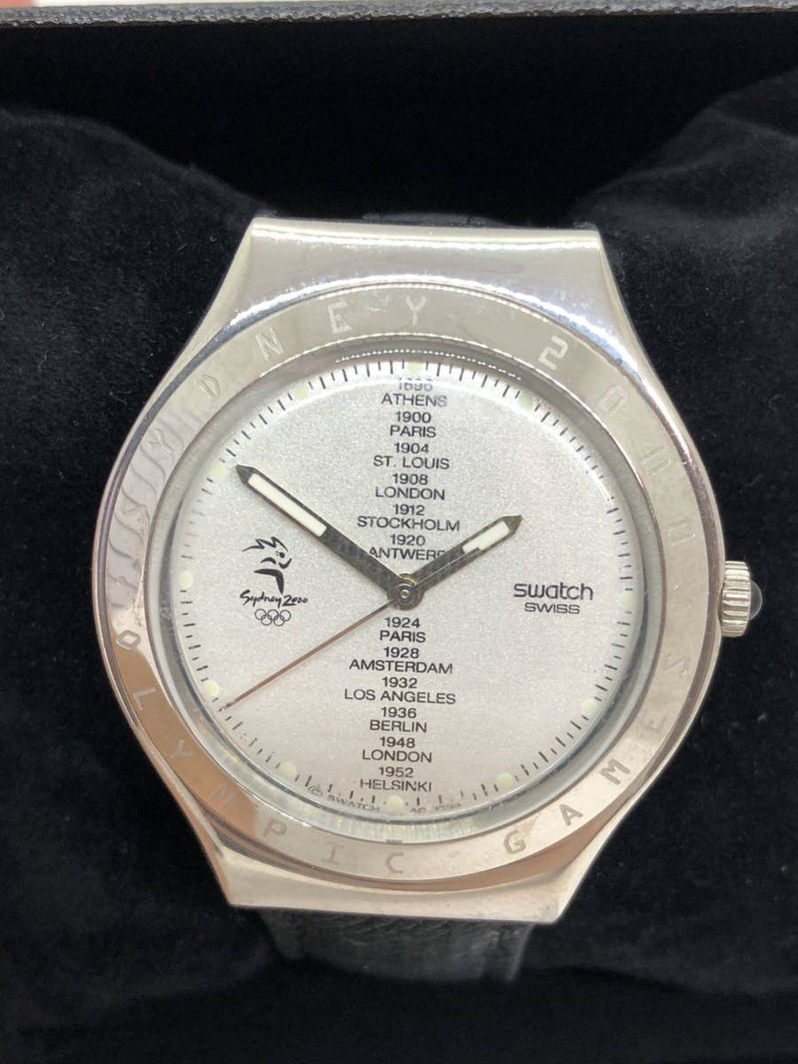 【傷や汚れあり】両面スケルトン★Swatch AG1992 腕時計 Sydney2000 クォーツ アナログ スウォッチ シドニー 電池交換 ...