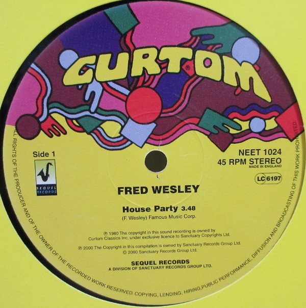 【やや傷や汚れあり】即決 2999円 12インチ 3曲入り Fred Wesley Arnold Blair Sequel Records ...