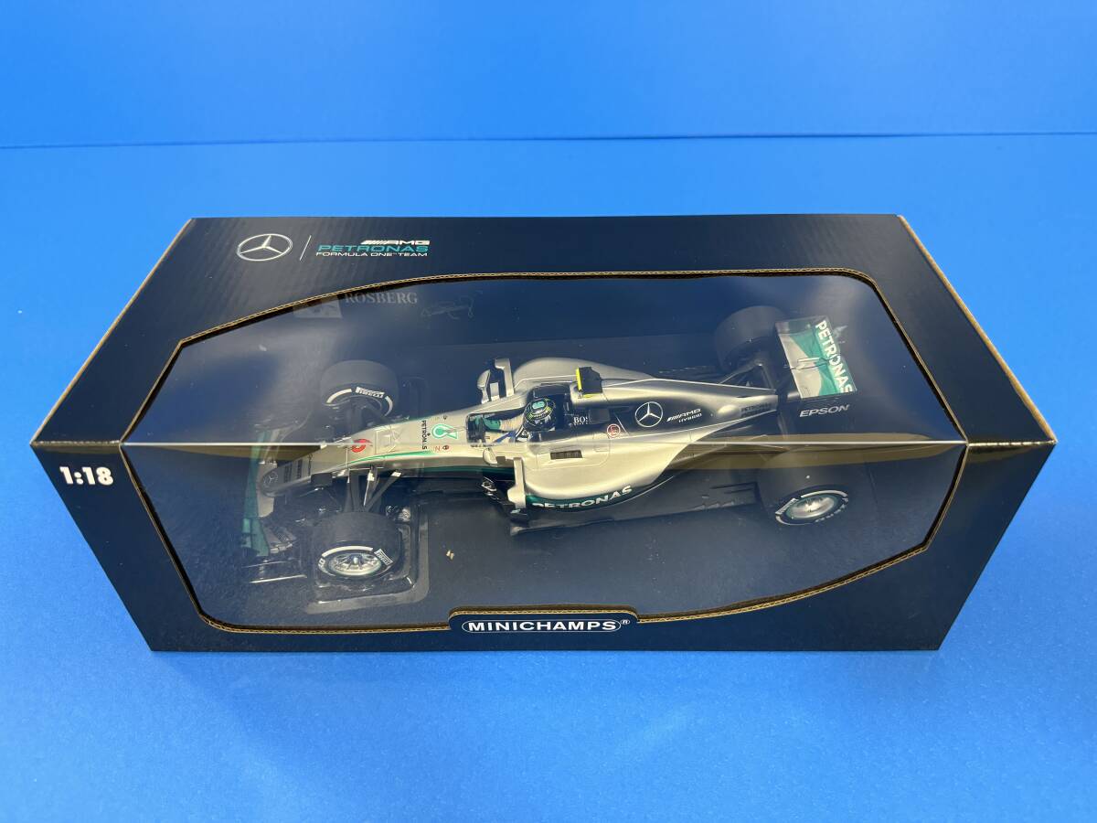【目立った傷や汚れなし】ミニチャンプス 1/18 メルセデス W07 N.ロズベルグ 2016 ワールドチャンピオン MINICHAMPS ...