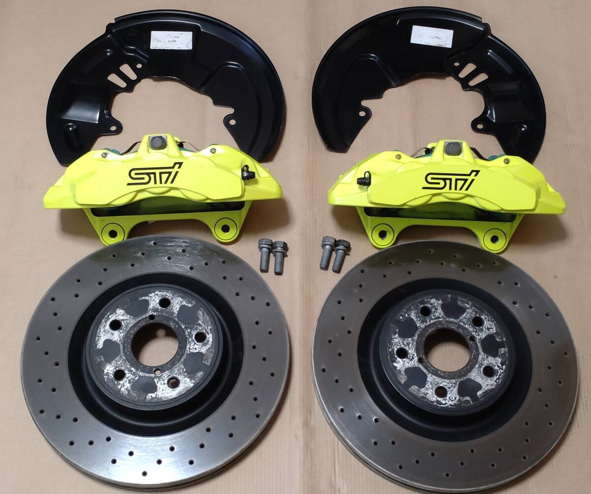 【やや傷や汚れあり】中古品 希少 超美品 SUBARU スバル WRX STi VAB brembo ブレンボ E型 モノブロック 6POTキャリパー イエローブレンボの落札情報詳細 ...