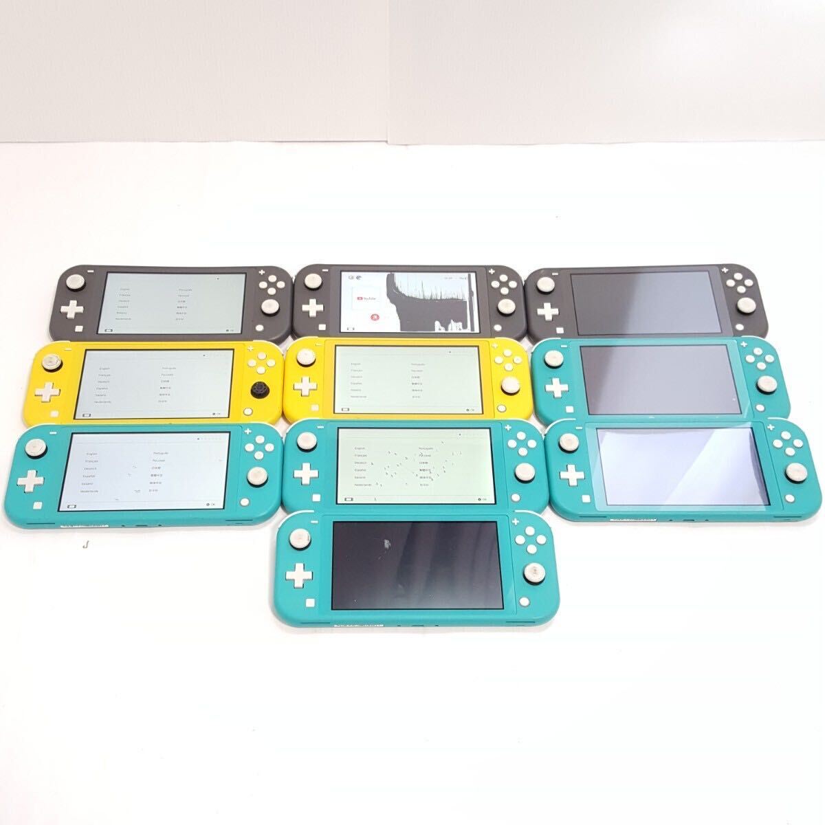 【全体的に状態が悪い】534) Nintendo Switch Lite 本体 10台 まとめ 動作未確認 ジャンク ニンテンドースイッチ ...