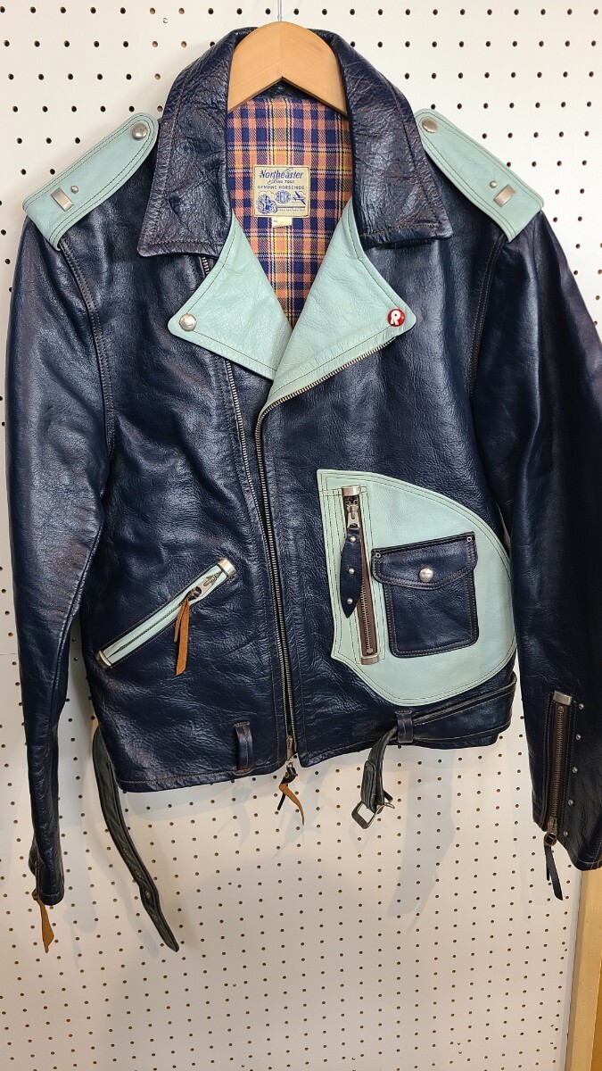 【目立った傷や汚れなし】Toys McCoy トイズマッコイ/H. okamoto/Northeaster/ ダブルライダースジャケット ...