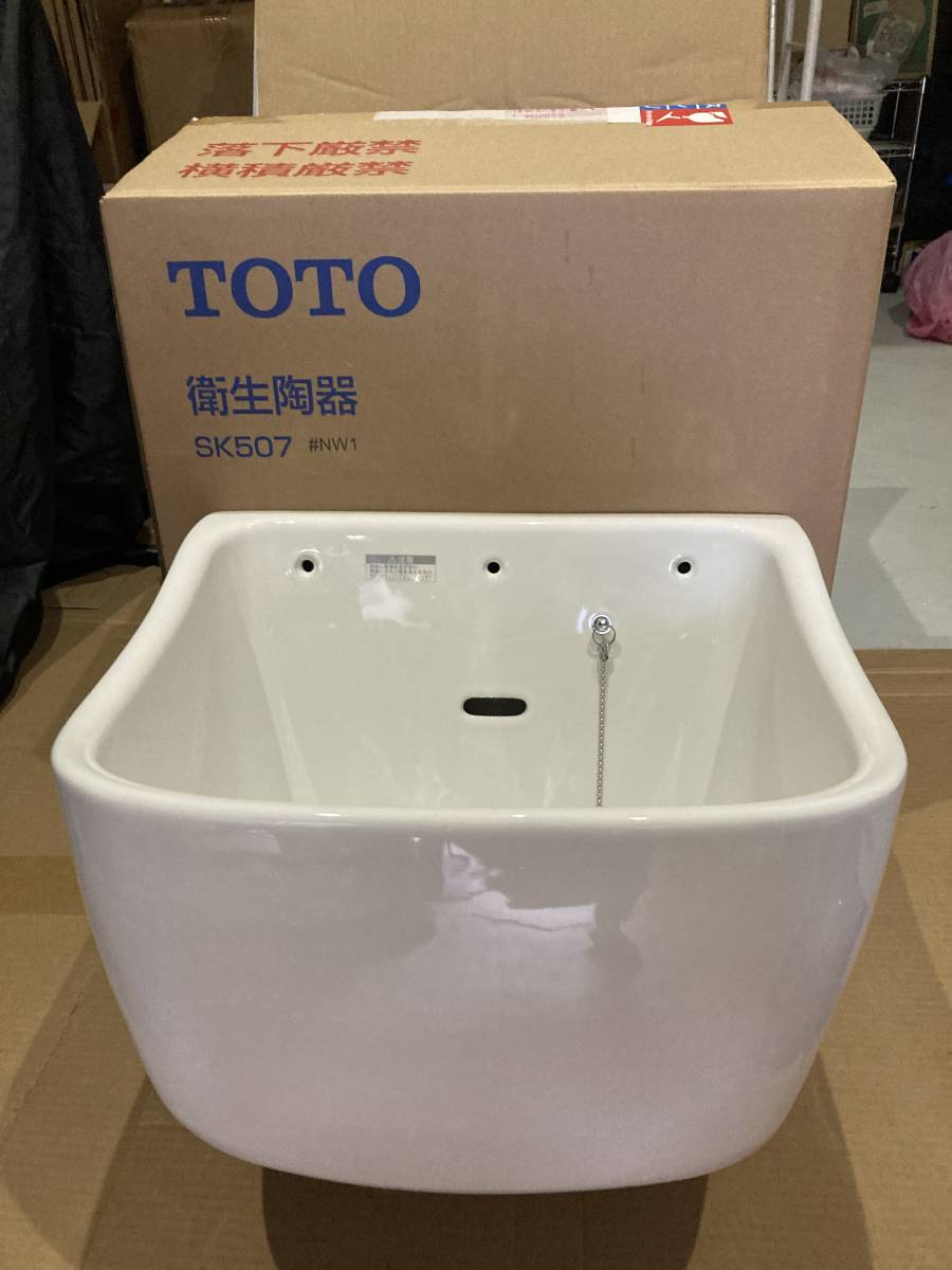 TOTO 洗濯用 流し シンク SK507 壁掛け 洗濯流し 洗面器 手洗い器 ボウル スロップシンク 陶器 #NW1 ホワイト 排水金具 トラップの落札情報詳細 - ヤフオク落札価格検索 ...