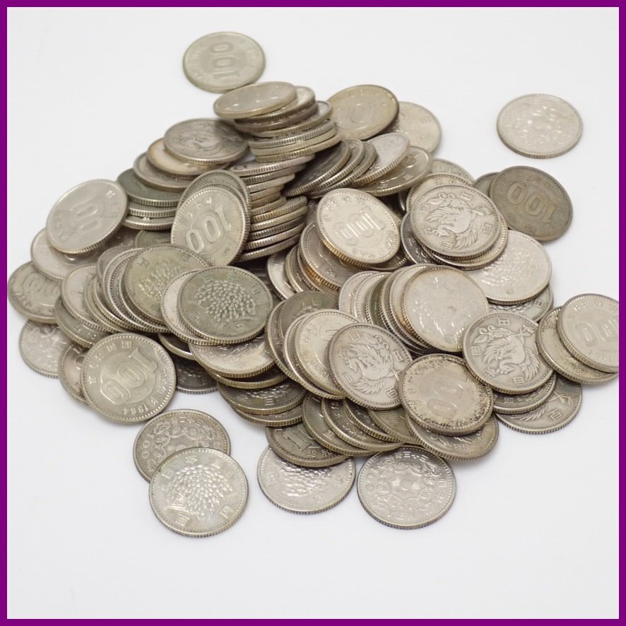 【やや傷や汚れあり】★日本 記念硬貨 100円 123枚セット/総重量約587.9g/昭和32～41年/稲穂/鳳凰/五輪/古銭/貨幣/コイン ...