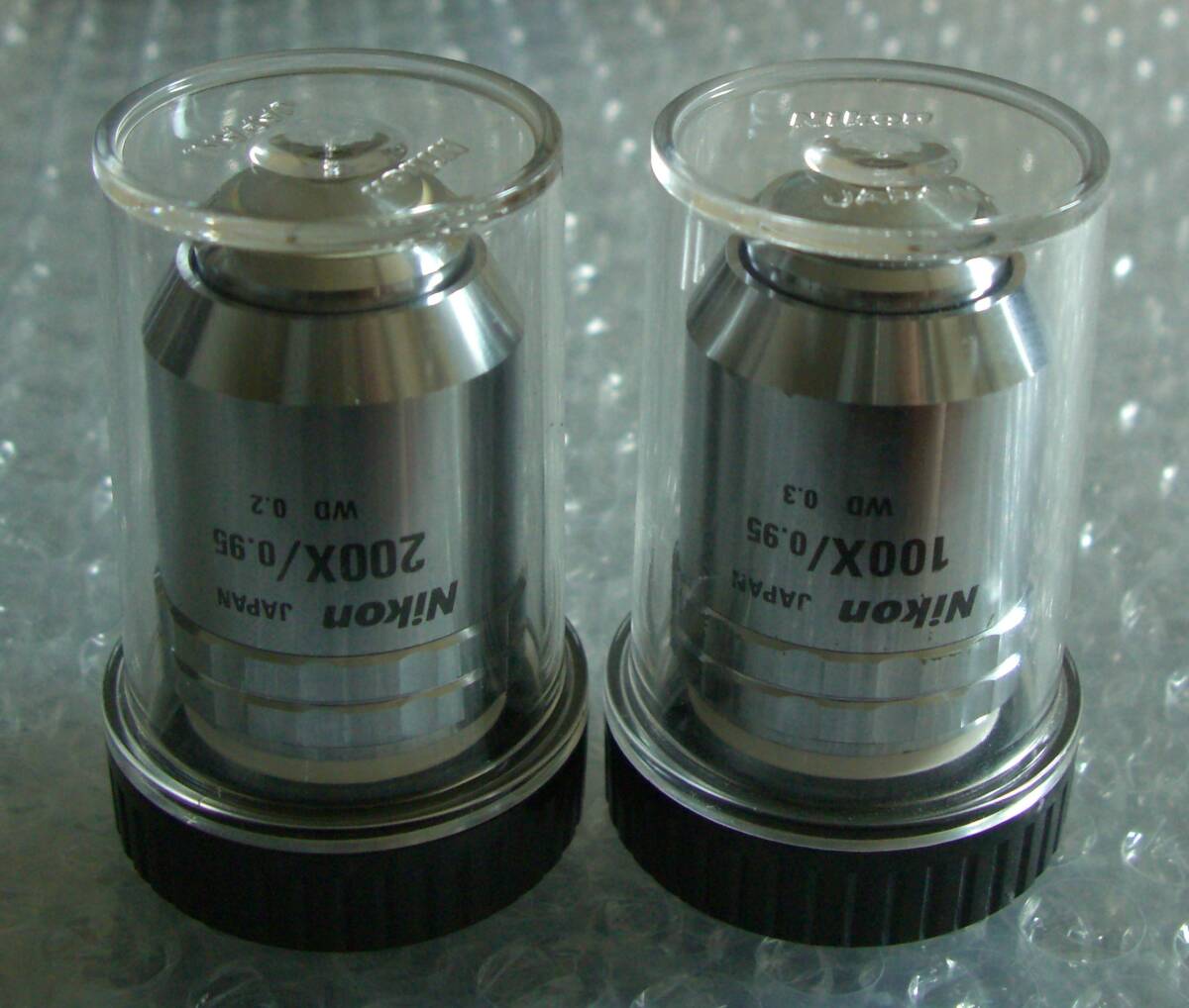 【やや傷や汚れあり】★ニコン NIKON 対物レンズ CF Plan Apo (200X / 0.95 ∞/0 EPI WD 0.2)/CF Plan (100x / 0.95 ∞/0 EPI ...