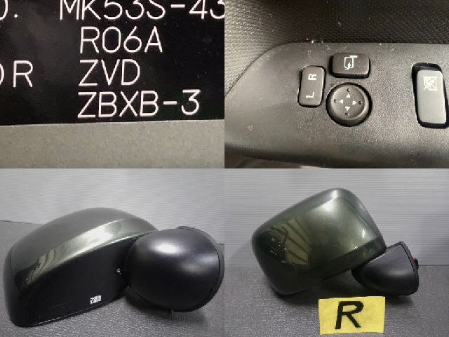 【傷や汚れあり】5kurudepa R4年 スペーシア 5AA-MK53S 右 ドア ミラー サイド 緑 ZVD MM53S HV-X 2WD テスト済 32798の落札情報詳細 - ヤフオク ...