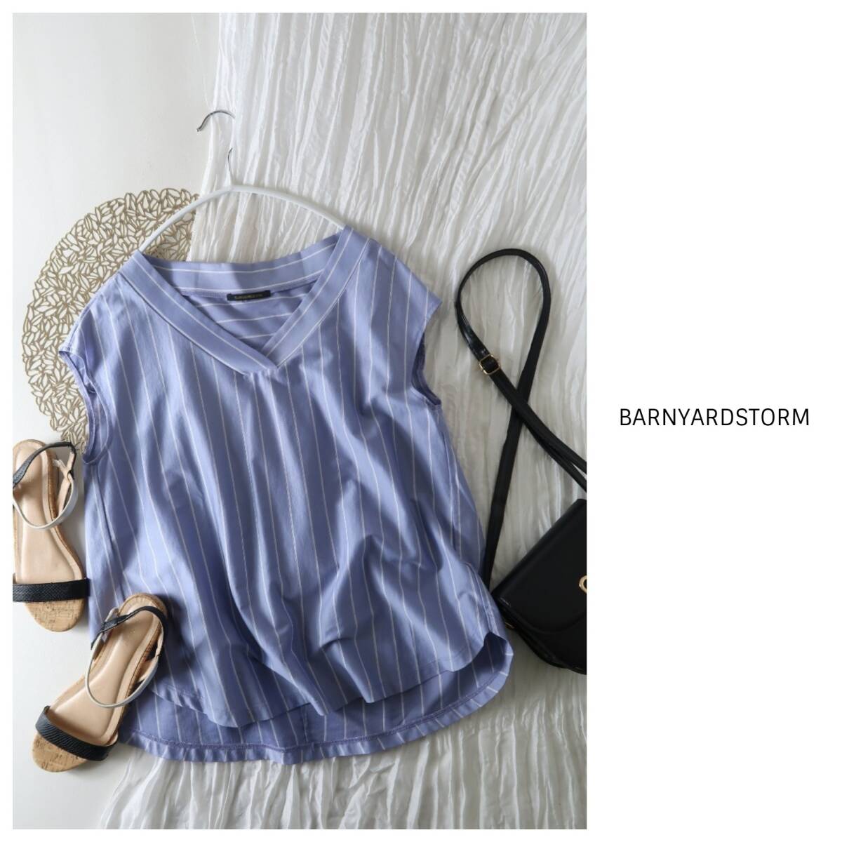 【目立った傷や汚れなし】バンヤードストーム BARNYARDSTORM☆洗える 綿100% ストライプ柄 Vネックフレンチカットソー フリーサイズ 日本製☆A-O 2622の落札情報詳細 ...