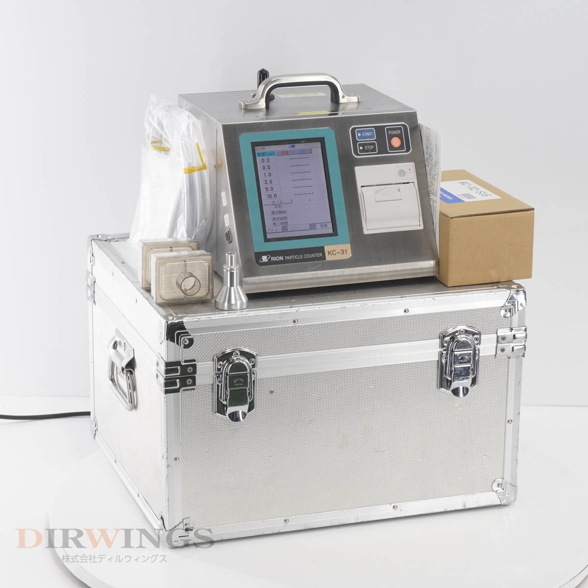 【やや傷や汚れあり】[JB] 保証なし KC-31 RION 0.3μm リオン PARTICLE COUNTER 気中パーティクルカウンター ...