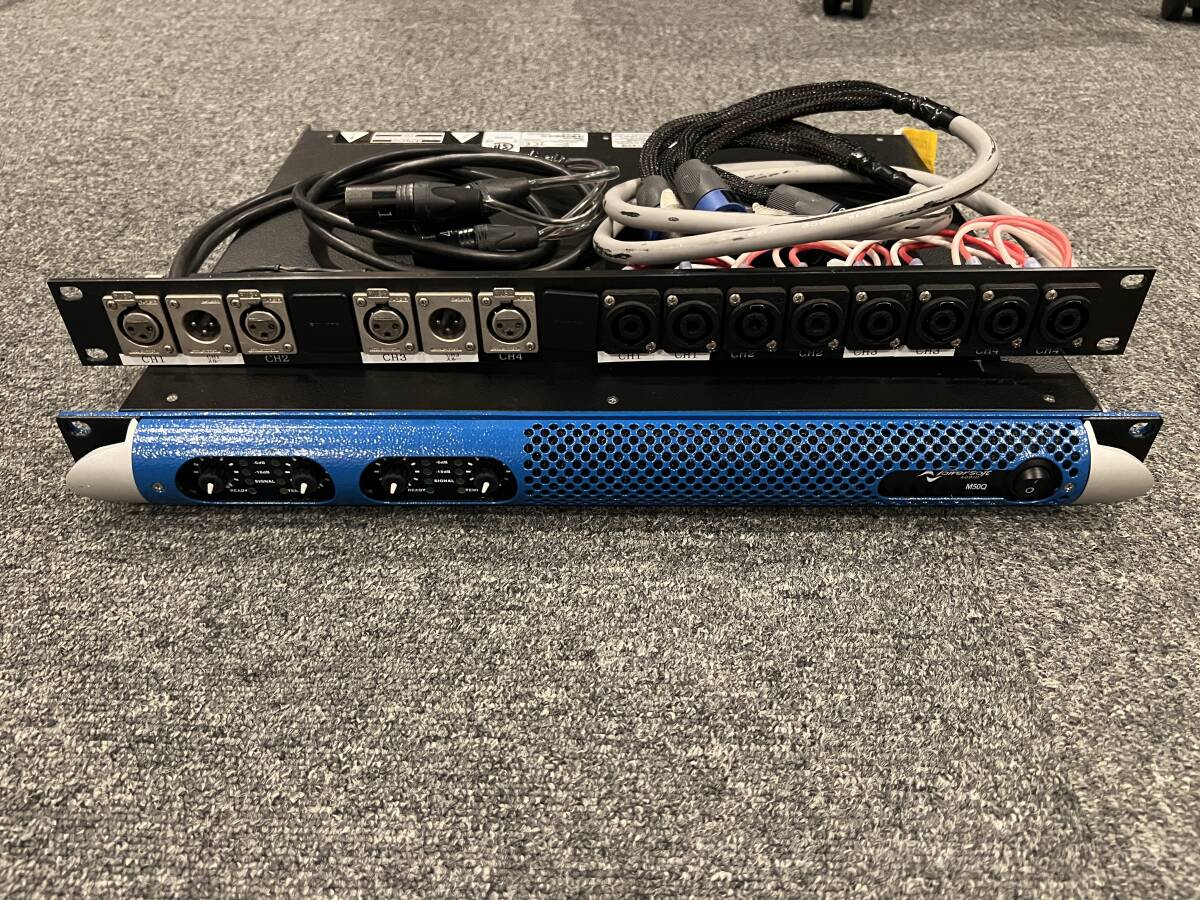 【目立った傷や汚れなし】送料込！美品です。IN/OUTパネル付！ POWERSOFT M50Q 4chパワーアンプ 1U コンパクト ハイ ...