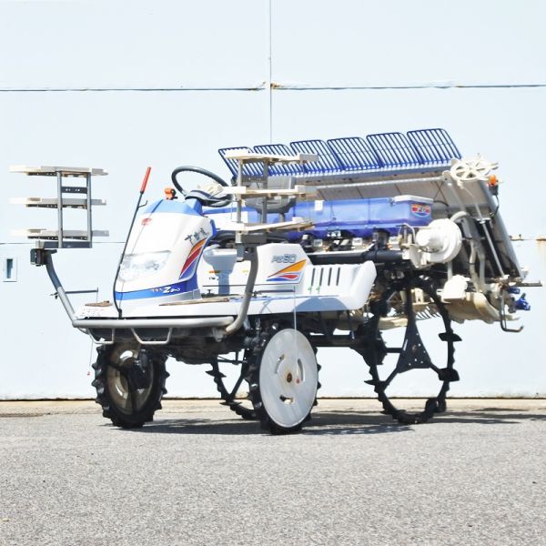 【傷や汚れあり】【富山】イセキ 田植機 PZ60-HGRF さなえ 555時間 6条植 16馬力 施肥機 こまきちゃん付き ロータリー式 ...