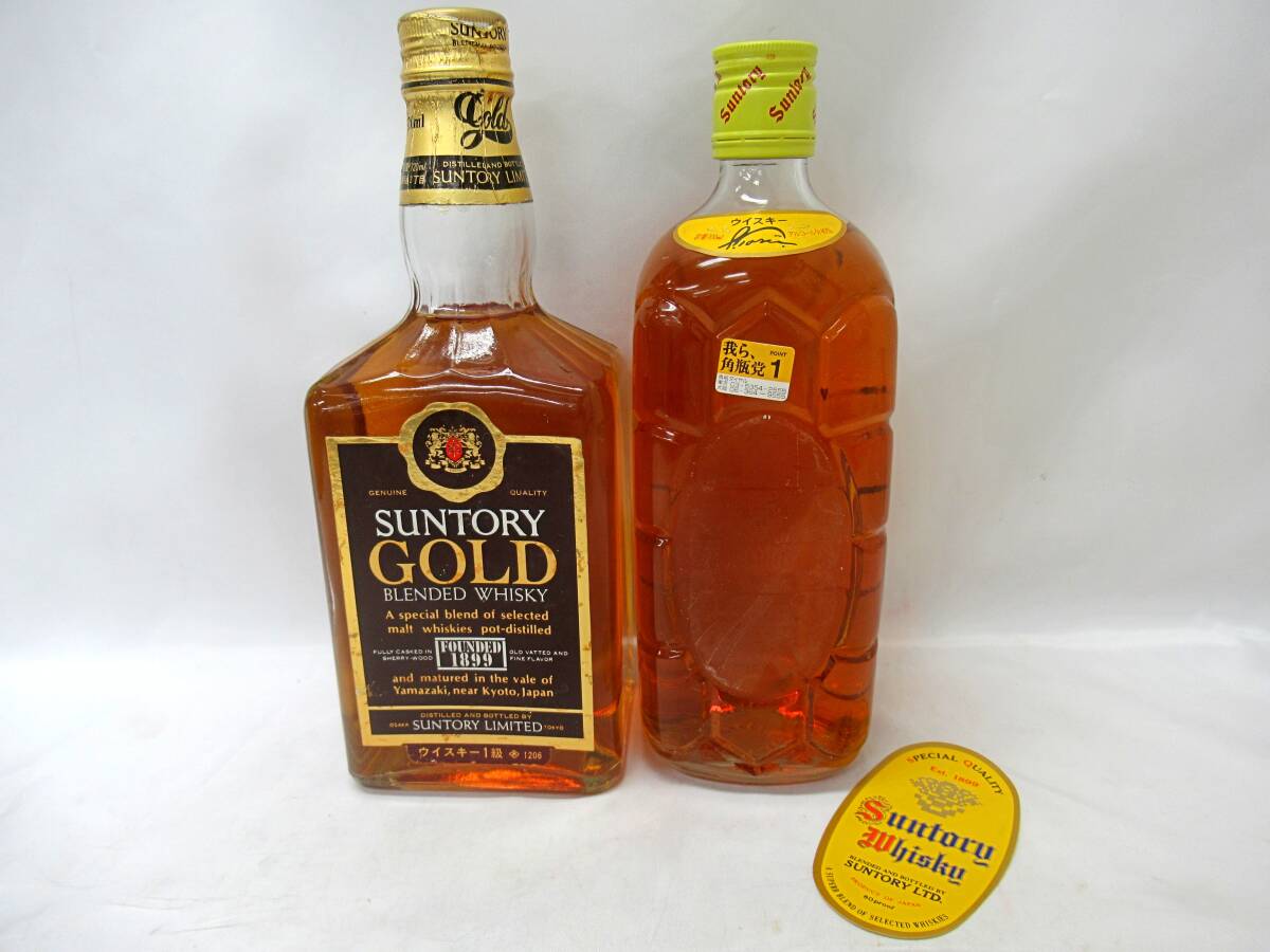 【傷や汚れあり】1円～ 未開栓 SUNTORY WHISKY サントリー ウイスキー GOLD 720ml 角瓶 700mlの落札情報詳細 - Yahoo!オークション落札価格検索 オークフリー