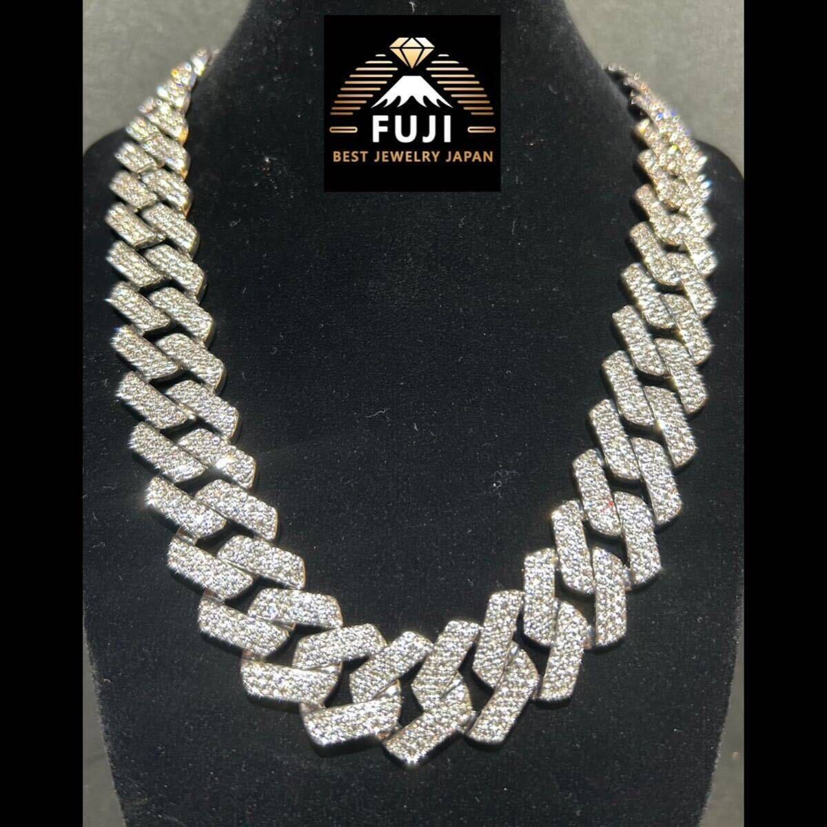 【未使用】K18 WGP 最高級CZ ダイアモンド 喜平 マイアミキューバン 極太 シルバー 重量 hip hop ブリンブリン US ラッパー 20mmの落札情報詳細 - Yahoo ...