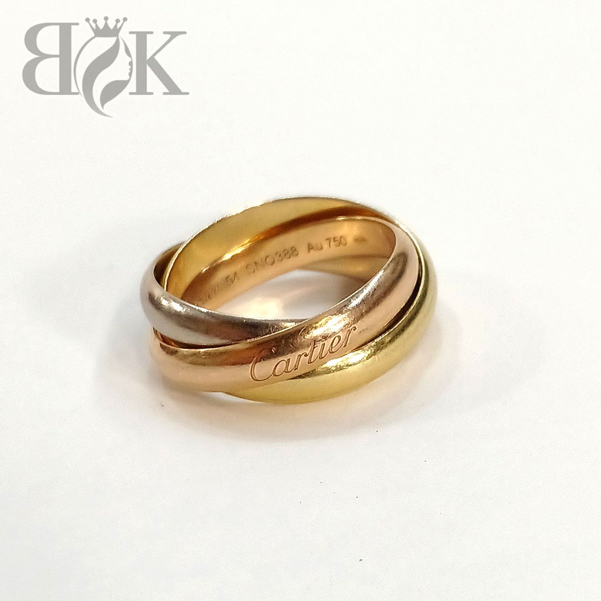【やや傷や汚れあり】K18 750 カルティエ トリニティ リング サイズ約13号 総重量約8.9g スリーカラー レディース 箱付き Cartier 中古★の落札情報詳細 - ヤフオク落札 ...