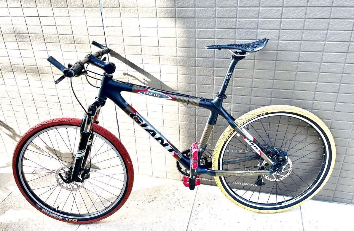 【やや傷や汚れあり】1円 ジャイアント GIANT MCM composite ONE カーボンMTB 油圧ディスクブレーキ 街乗り改 検索 ...